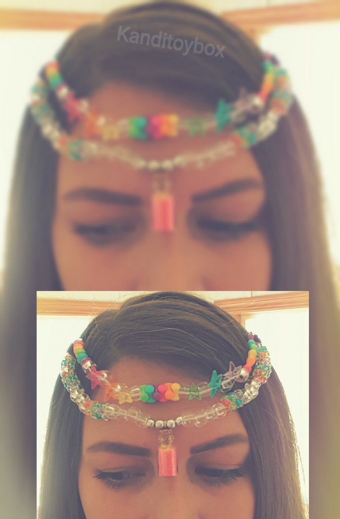 Glitter kandi hair piece by KandiToYBoX - Kandi Photos on Kandi Patterns