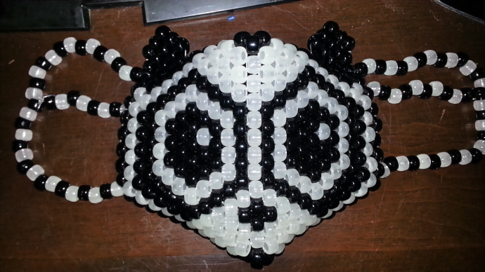 Panda Kandi Mask with Ears Detail by CustomKandiCuffs - Kandi Photos on ...