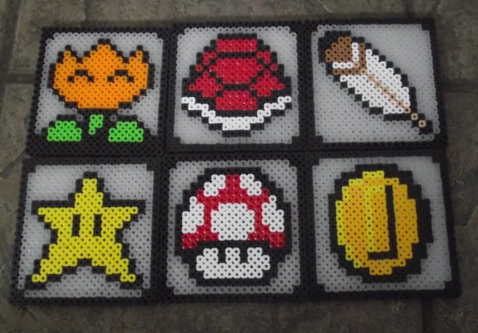 Mario Coasters by Soggy_Enderman - Kandi Photos on Kandi Patterns