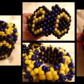 EDC Cuff in Cal Berkeley Colors by User - Kandi Photos on Kandi Patterns