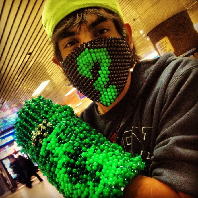 riddler mask and gauntlet by charliecharmander - Kandi Photos on Kandi ...