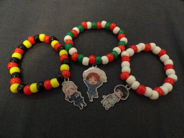 Hetalia Charm Bracelets by NeonGalaxies - Kandi Photos on Kandi Patterns