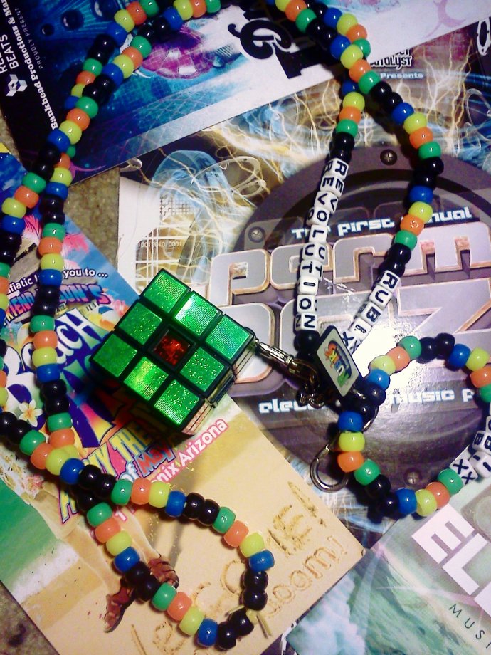 Mini Rubix Revolution Cube Keychain Necklace by skellie - Kandi Photos ...