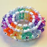 Rainbow Cage Cuff by ChibiBel - Kandi Photos on Kandi Patterns