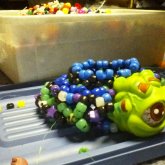 kandi 28 monster eye ball cage cuff by electronicbluezombie - Kandi ...