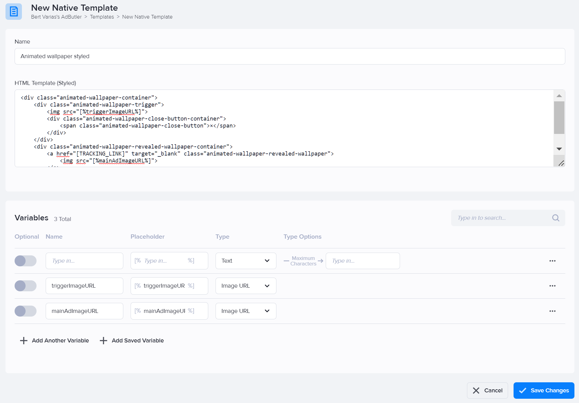 How to make styled native animated wallpaper ads