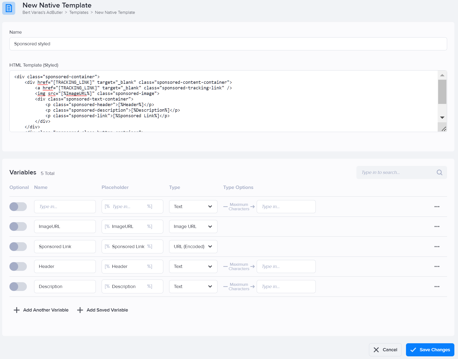 How to make styled native sponsored ads