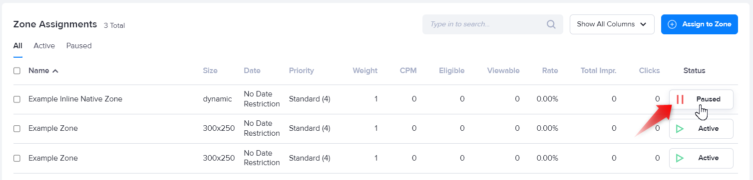 How to pause a campaign