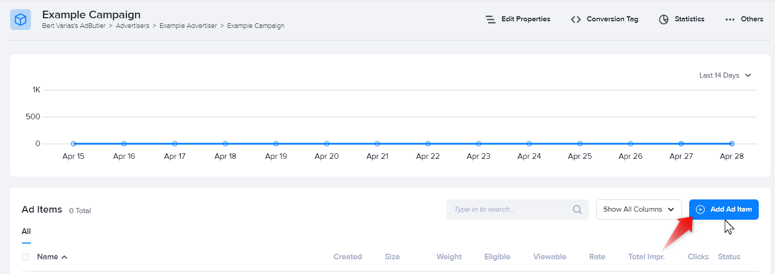 How to create a custom HTML/Third party tag ad item