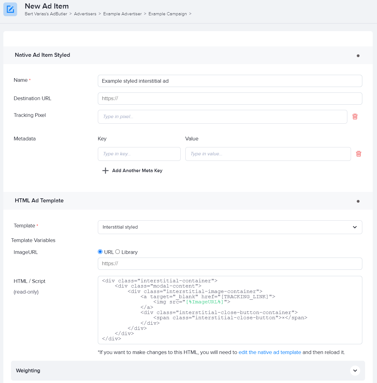 How to make styled native interstitial ads