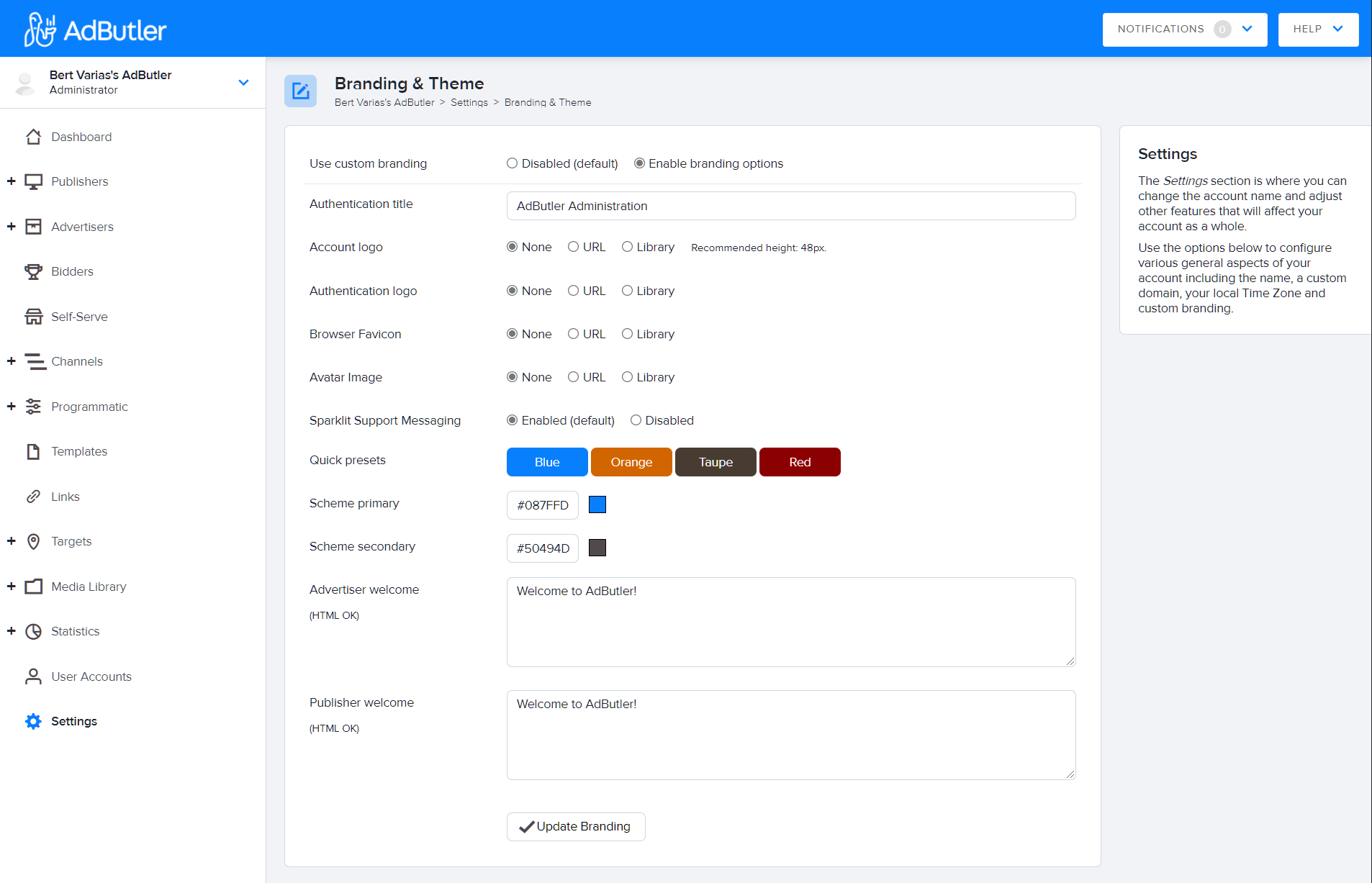How to enable white labeling in AdButler