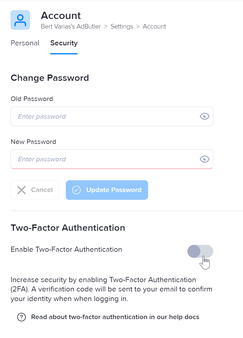 How To Enable Or Disable Two factor Authentication