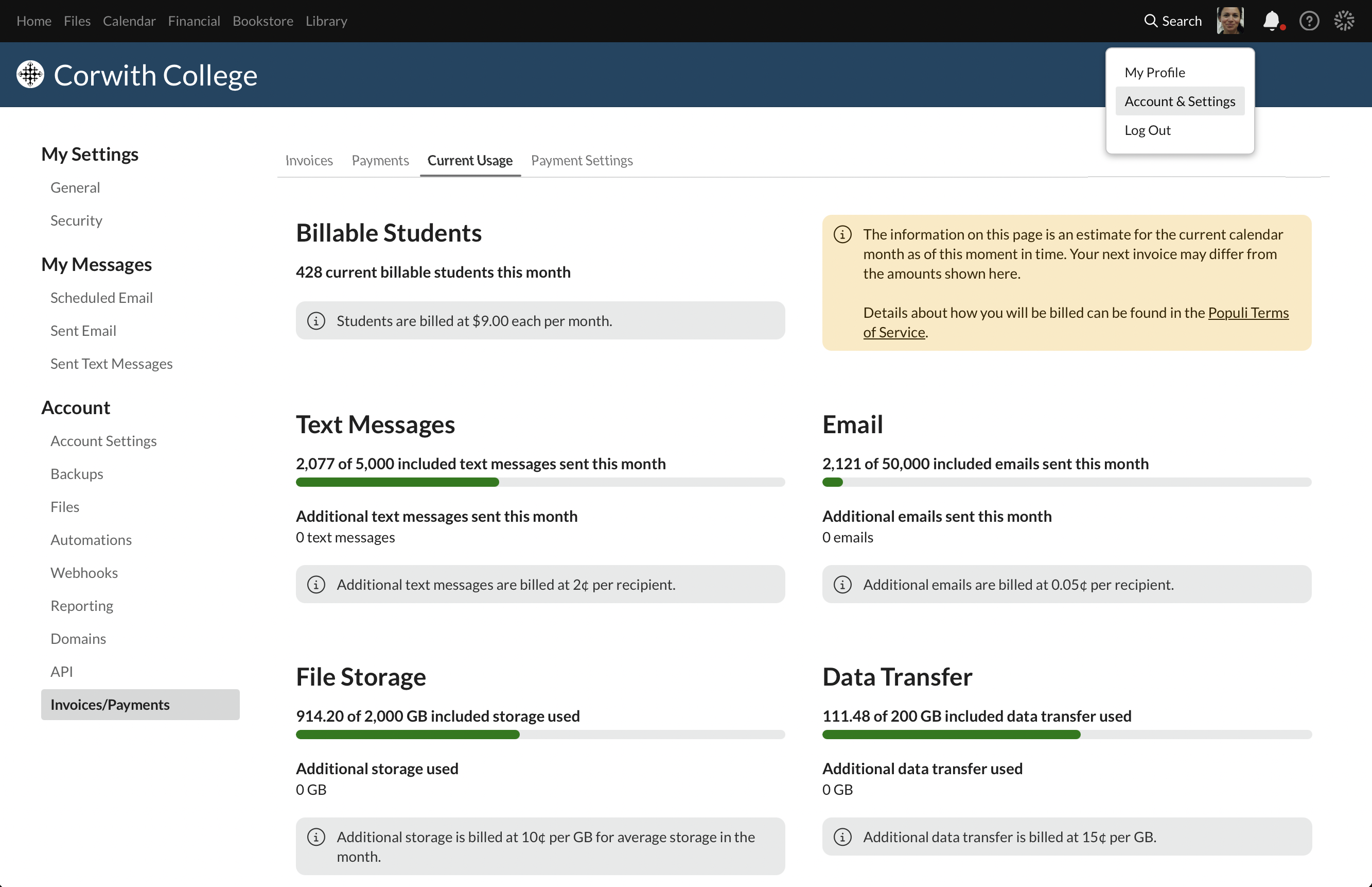 Data Transfer and Email Message Limits – Populi Knowledge Base