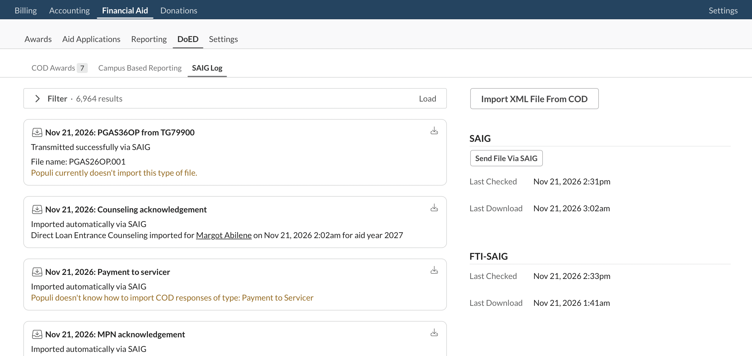 Using SAIG to download ISIRs – Populi Knowledge Base