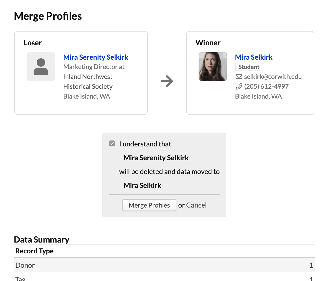 How to merge duplicate profiles – Populi Knowledge Base