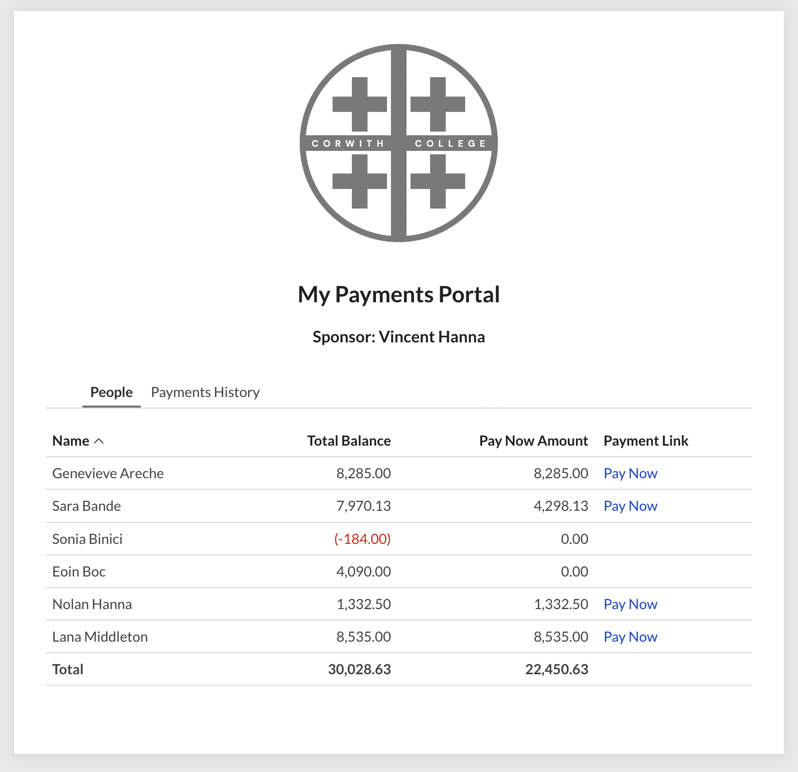 Payment Sponsors – Populi Knowledge Base