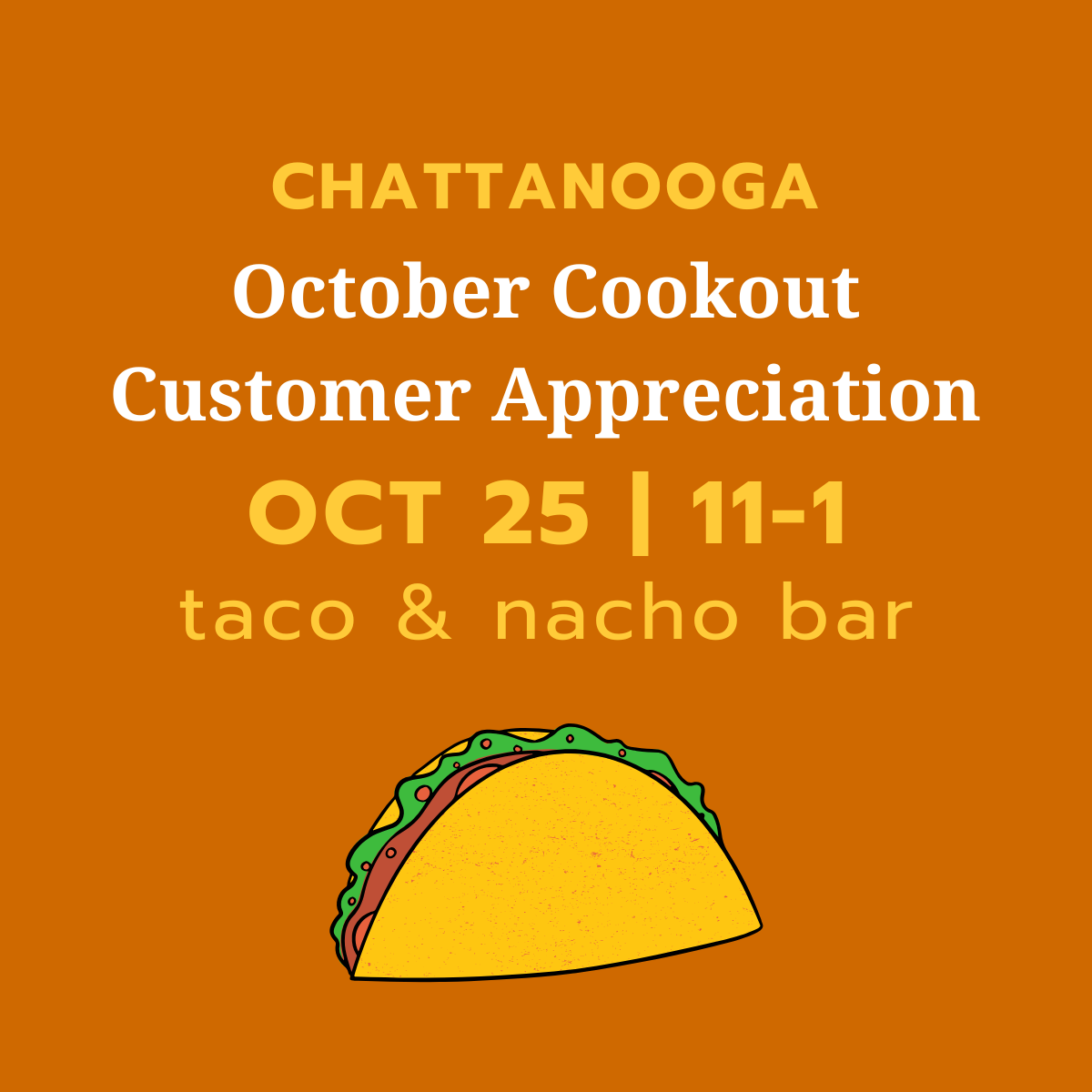 Chattanooga Customer Appreciation Cookout