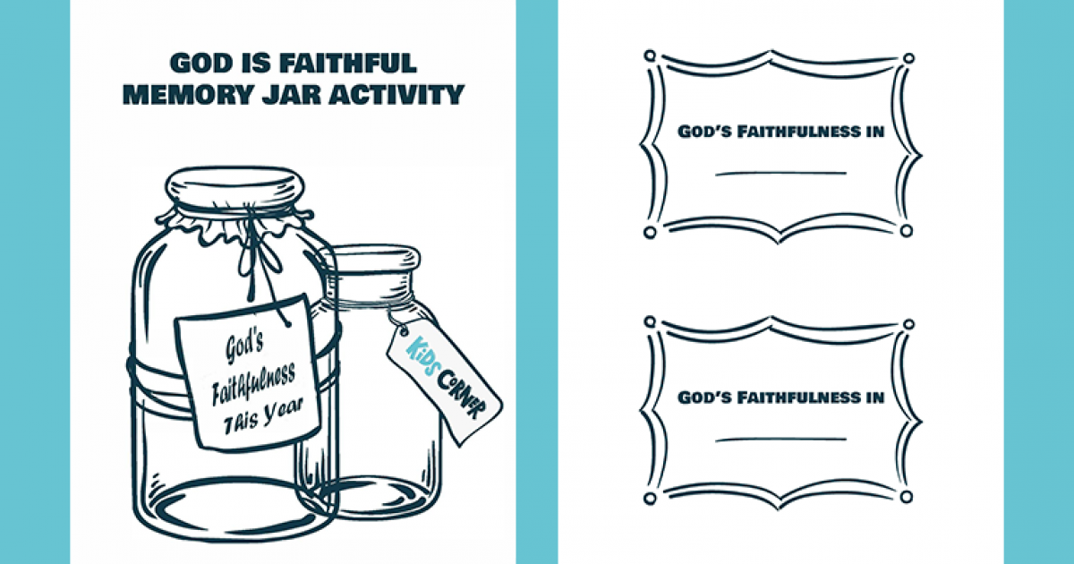 God is Faithful Memory Jar | Bible Activities | Kids Corner
