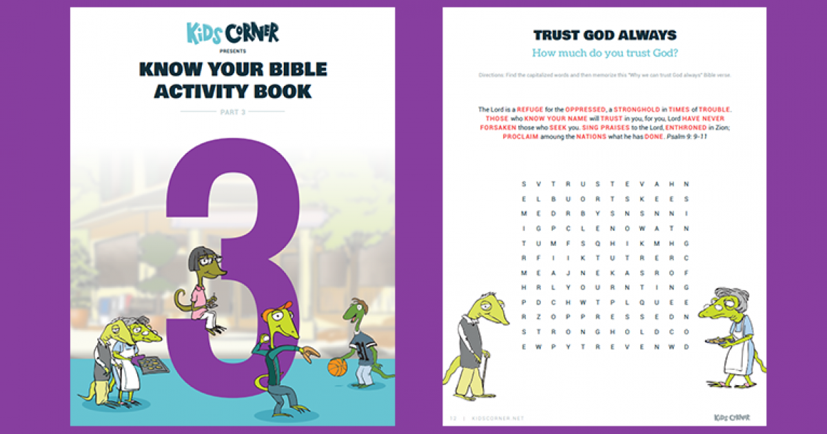 Know Your Bible Activity Book, Part 3! | Bible Activities | Kids Corner