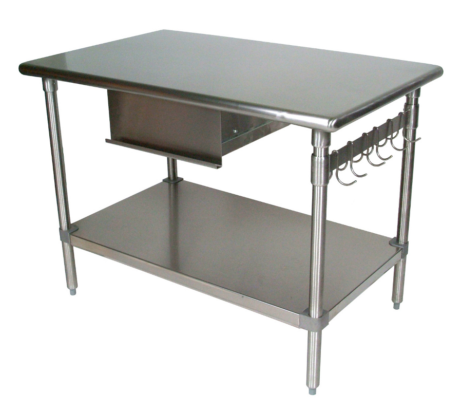 Stainless Steel Table With Shelf | Shelves | Shelving