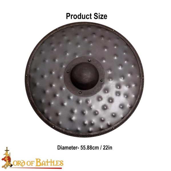 Hammered Round Shield - 16 Gauge Steel