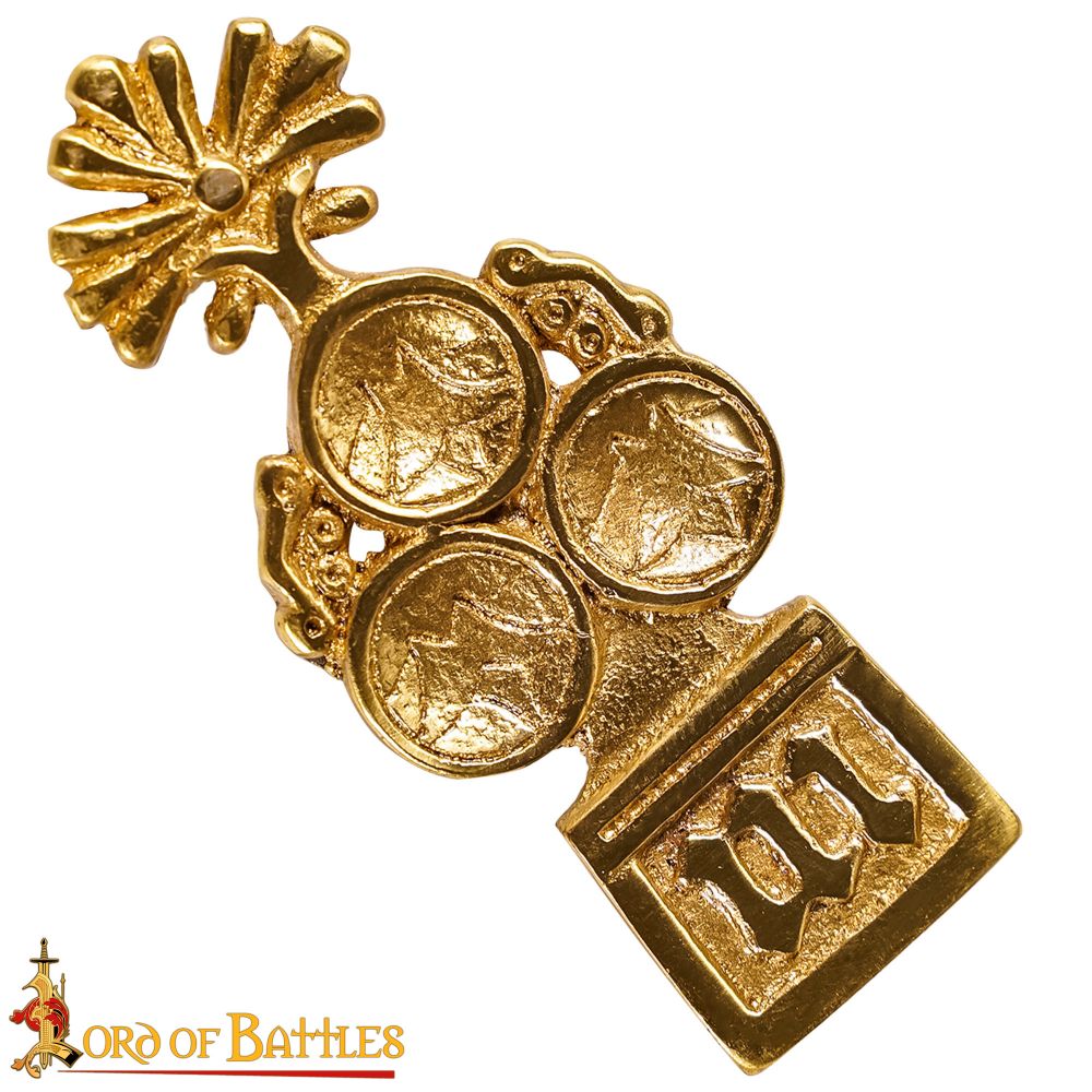 Trefoil Medieval Brass Belt Chape