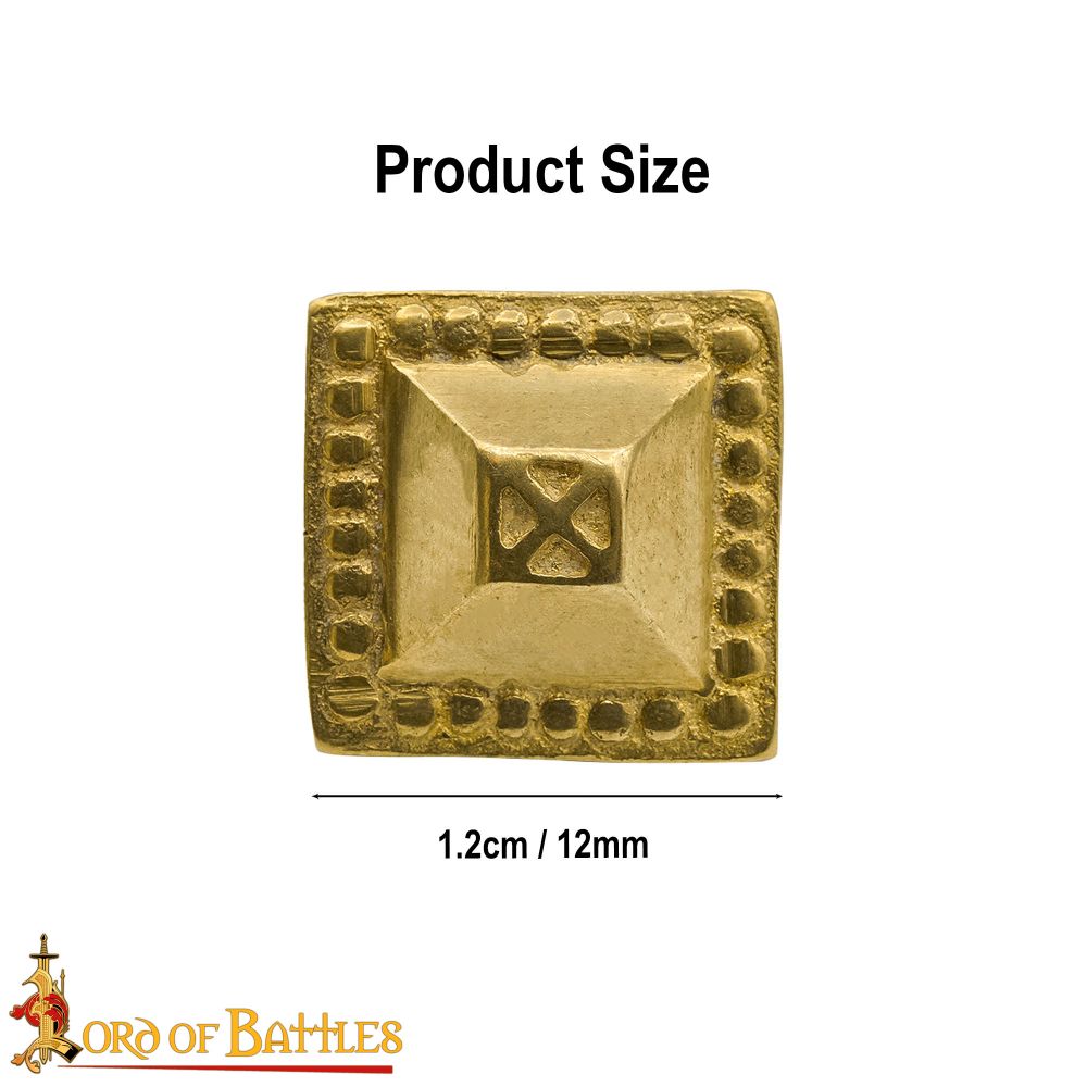 Pyramidal Brass Studs for Leatherwork or Armor