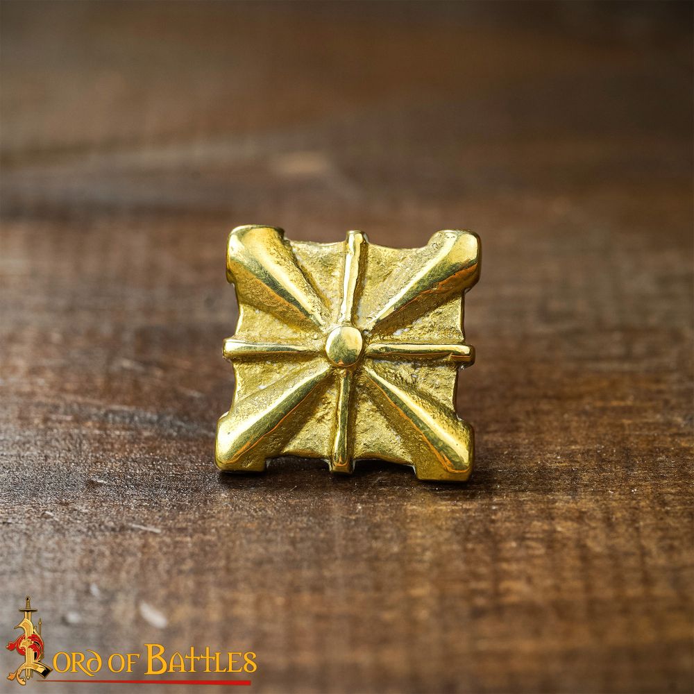 Brass Medieval Belt Studs - Set of 5