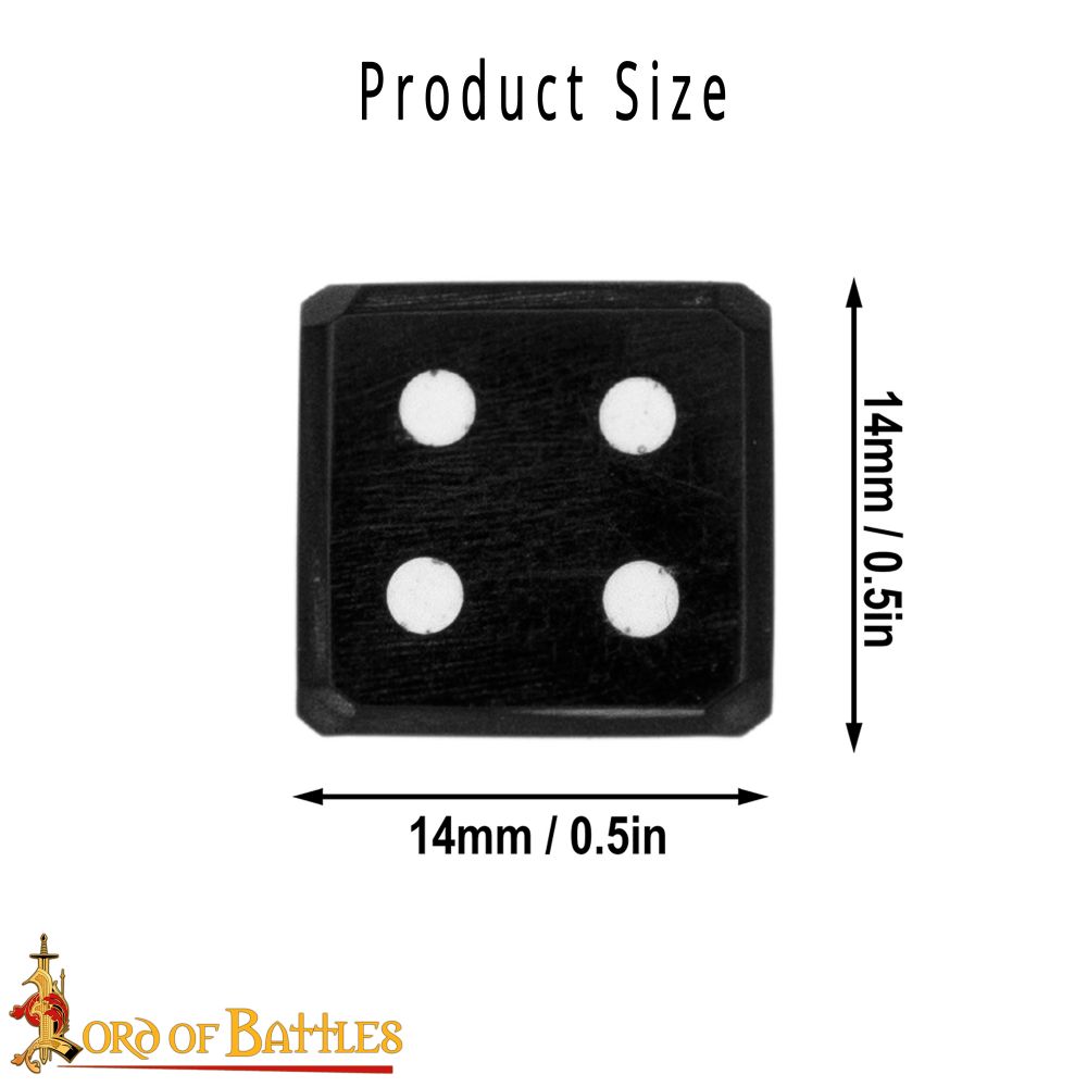 Pair of carved Horn Dice with inlaid pips