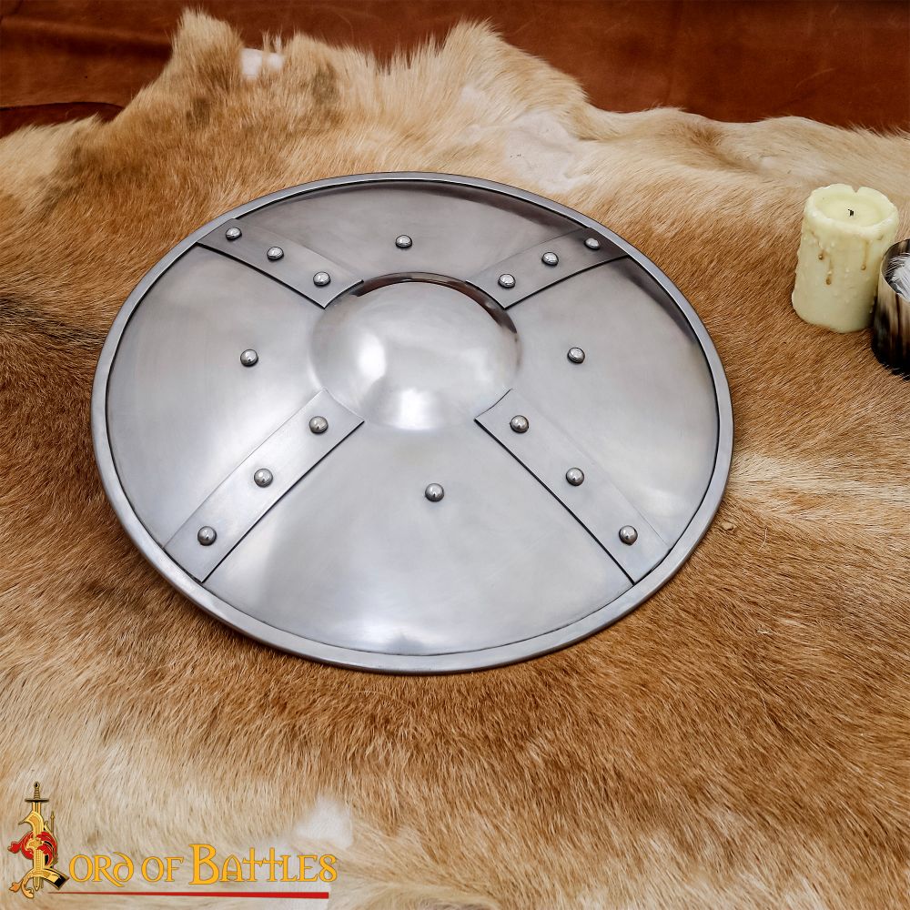 Reinforced Large Steel Buckler - 16 inch - 16 Gauge Steel