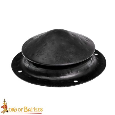 Conical Shield Boss - 16 Gauge - Hand Hammered Finish