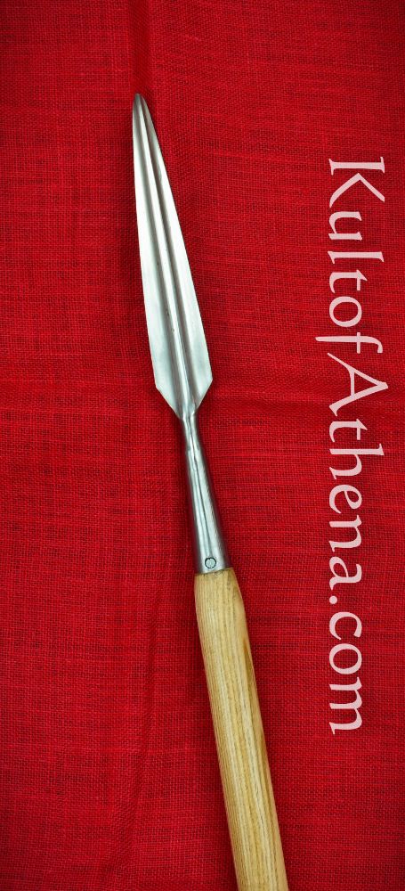Greek Dory Spear - Steel Head and Brass Sauroter Cap - Kult of Athena