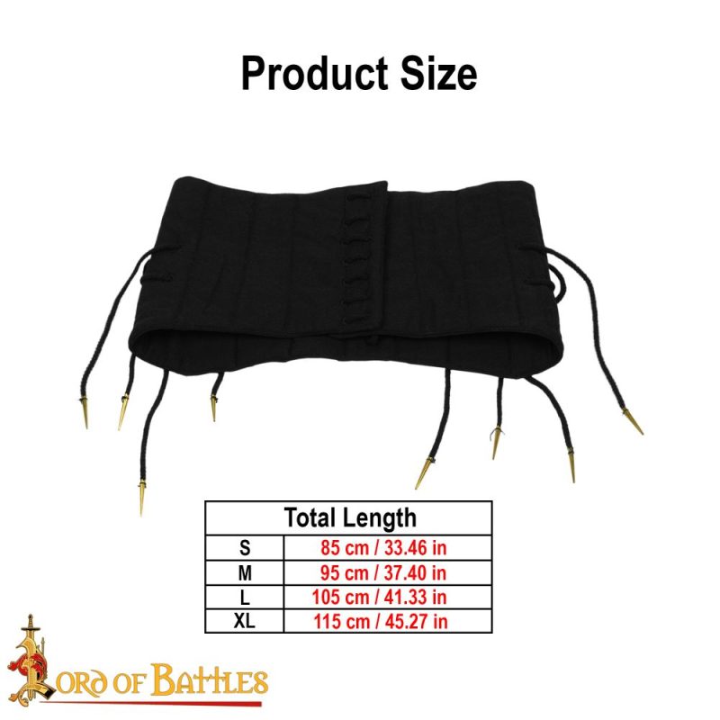 Padded Arming Girdle – Black – Kult of Athena