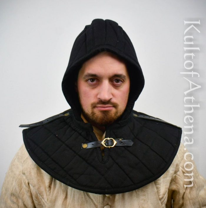 Padded Arming Hood and Collar - Black - Kult of Athena