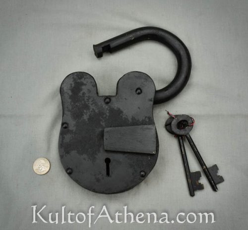 Giant Medieval Iron Padlock - Kult of Athena