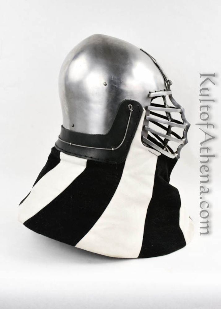 Age of Craft – Wolf Ribs Bascinet Sport Combat Helmet – Kult of Athena