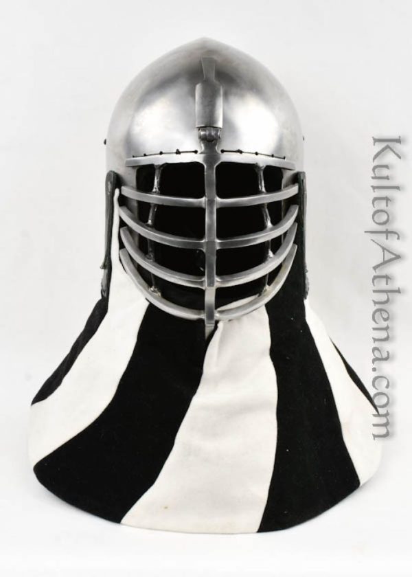 Age of Craft – Wolf Ribs Bascinet Sport Combat Helmet – Kult of Athena