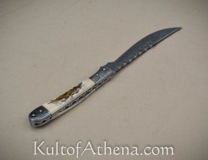 Damascus Navaja Hunting Knife - Kult of Athena