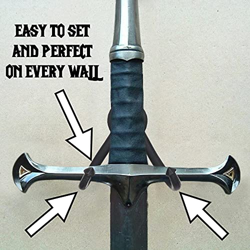 Mythrojan - Heavy Sword Wall Mount in Forged Black Finish - Universal ...