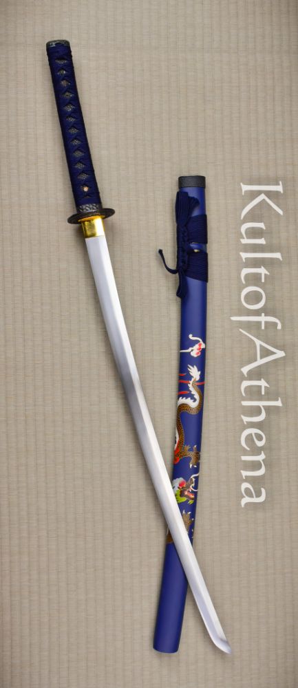 Bishamon Celestial Dragon Katana - Blue - Kult of Athena