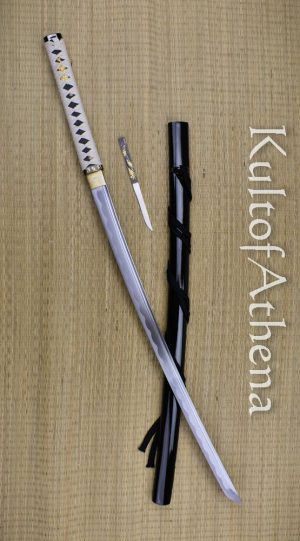 Musha Zetsurin Katana with Hidden Kozuka Blade - Kult of Athena