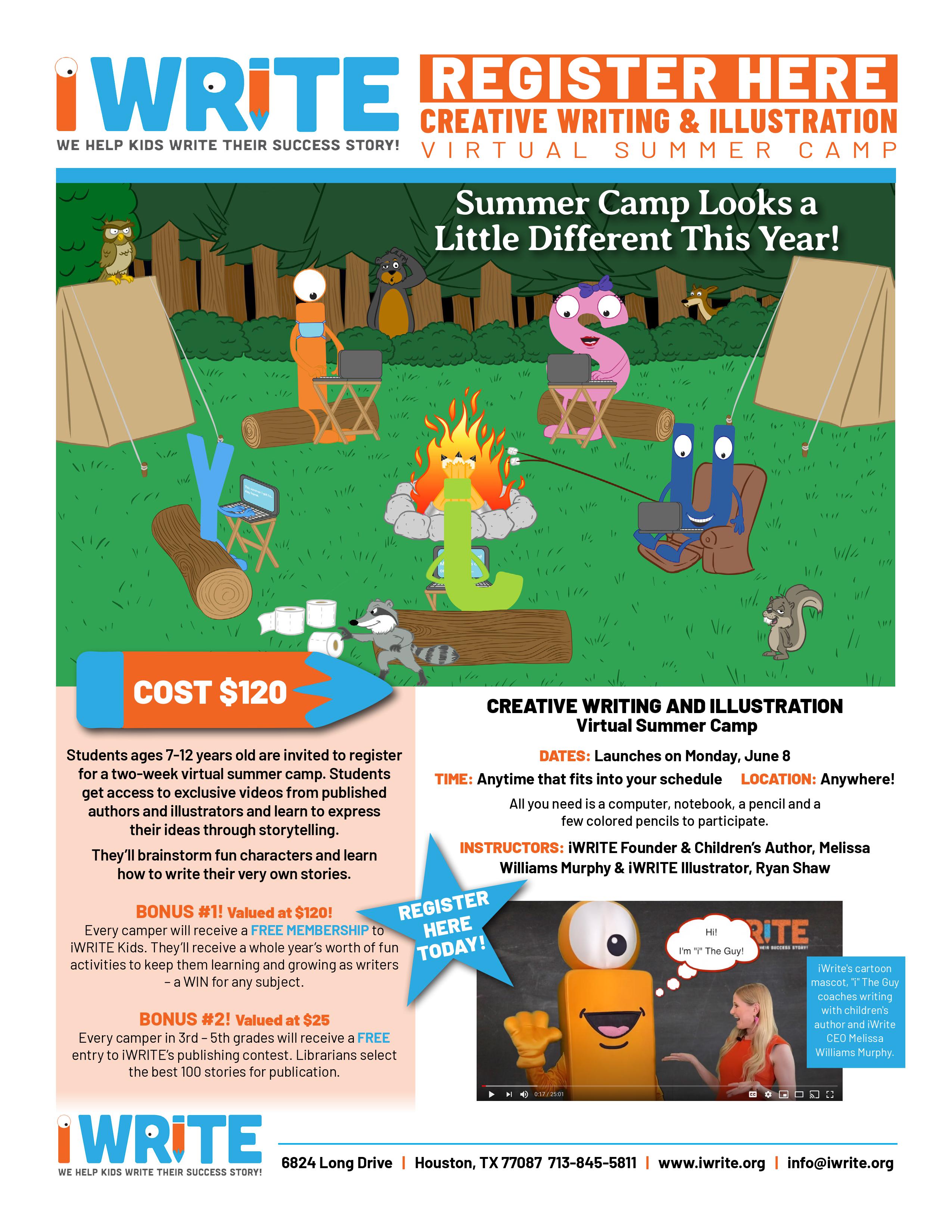 Virtual Creative Writing & Illustration Camp | Kids Out and About