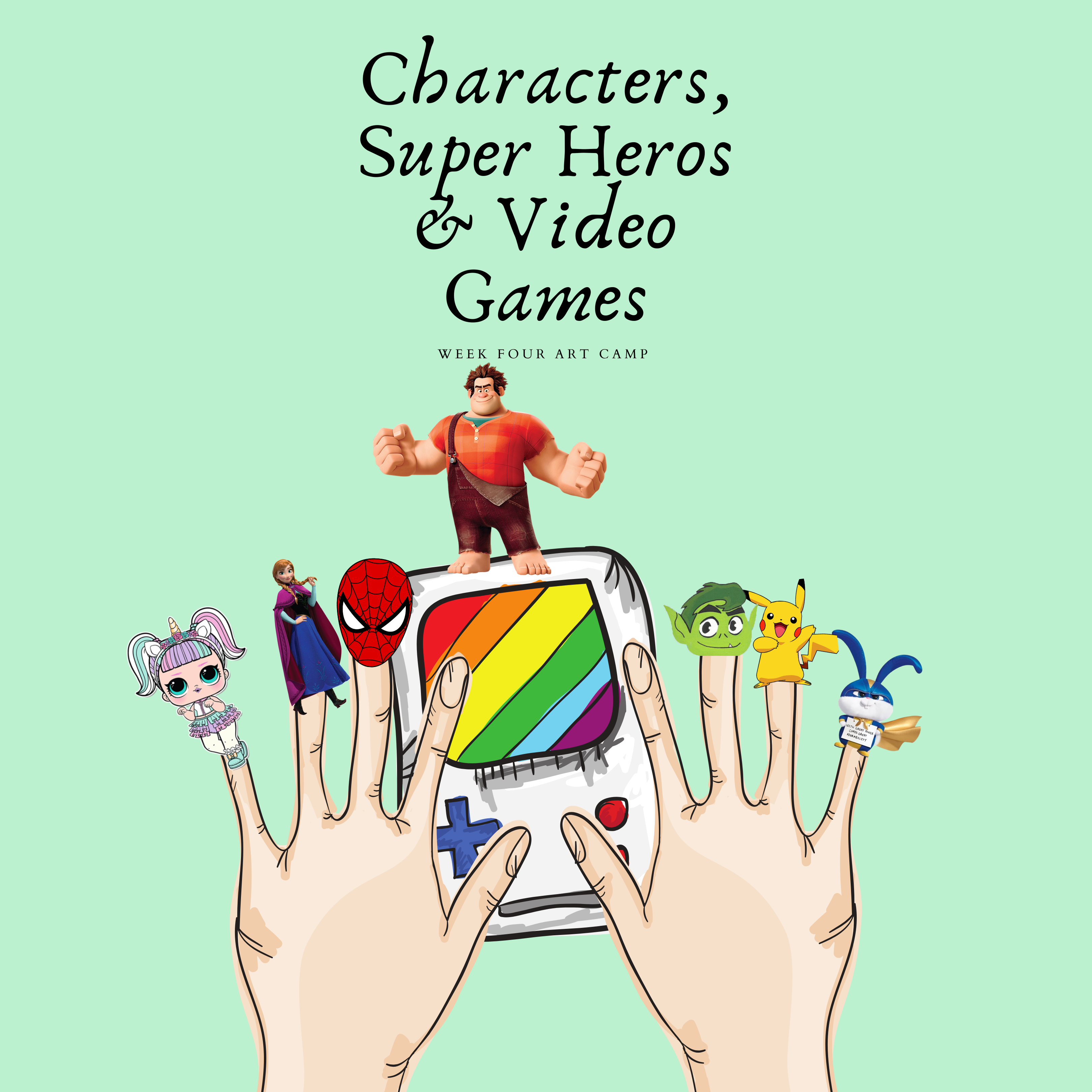 Virtual Art Camp: Characters, Super Heros & Video Games Week! | Kids ...