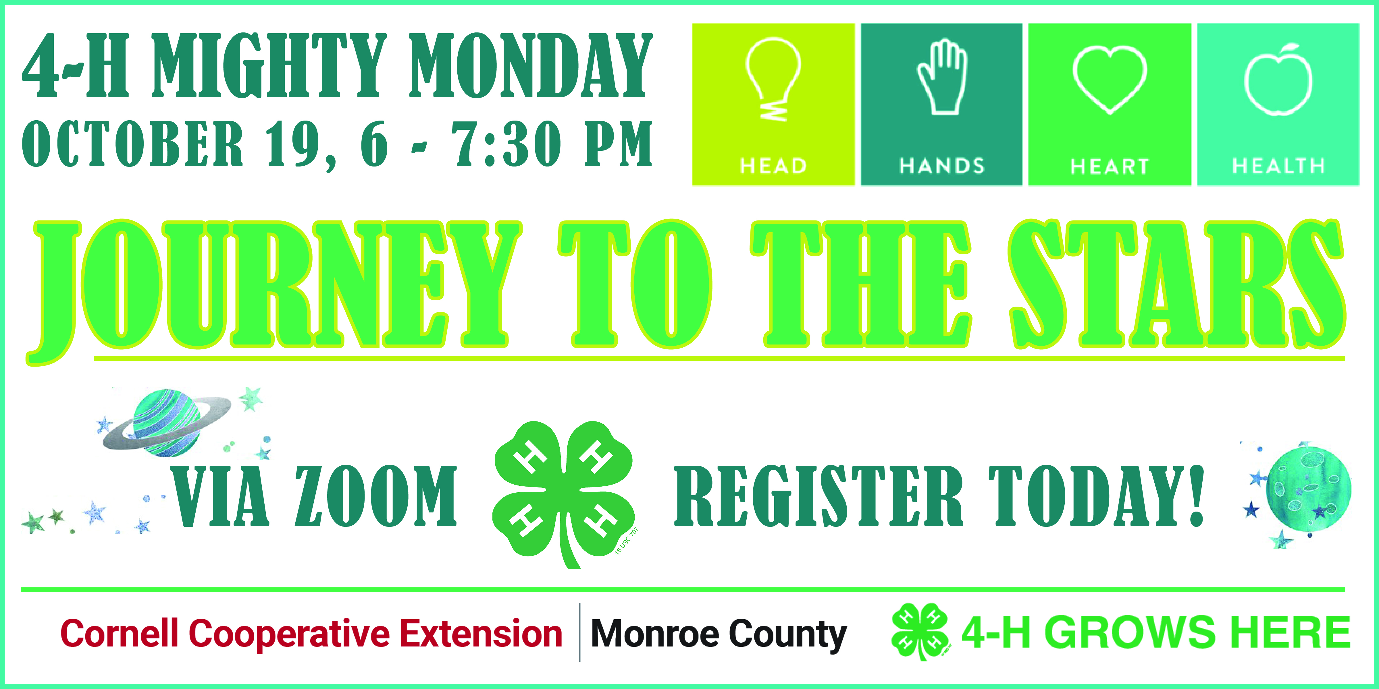 4-H MIGHTY MONDAY - JOURNEY TO THE STARS | Kids Out and About Anchorage