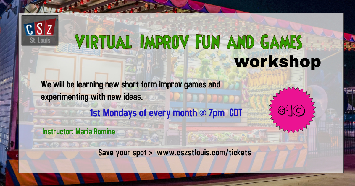Virtual Improv Fun & Games - 1st Monday of the month at 7 pm CDT | Kids ...