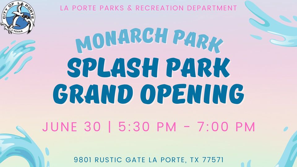 Monarch Park Splash Park Grand Opening | Kids Out and About Houston