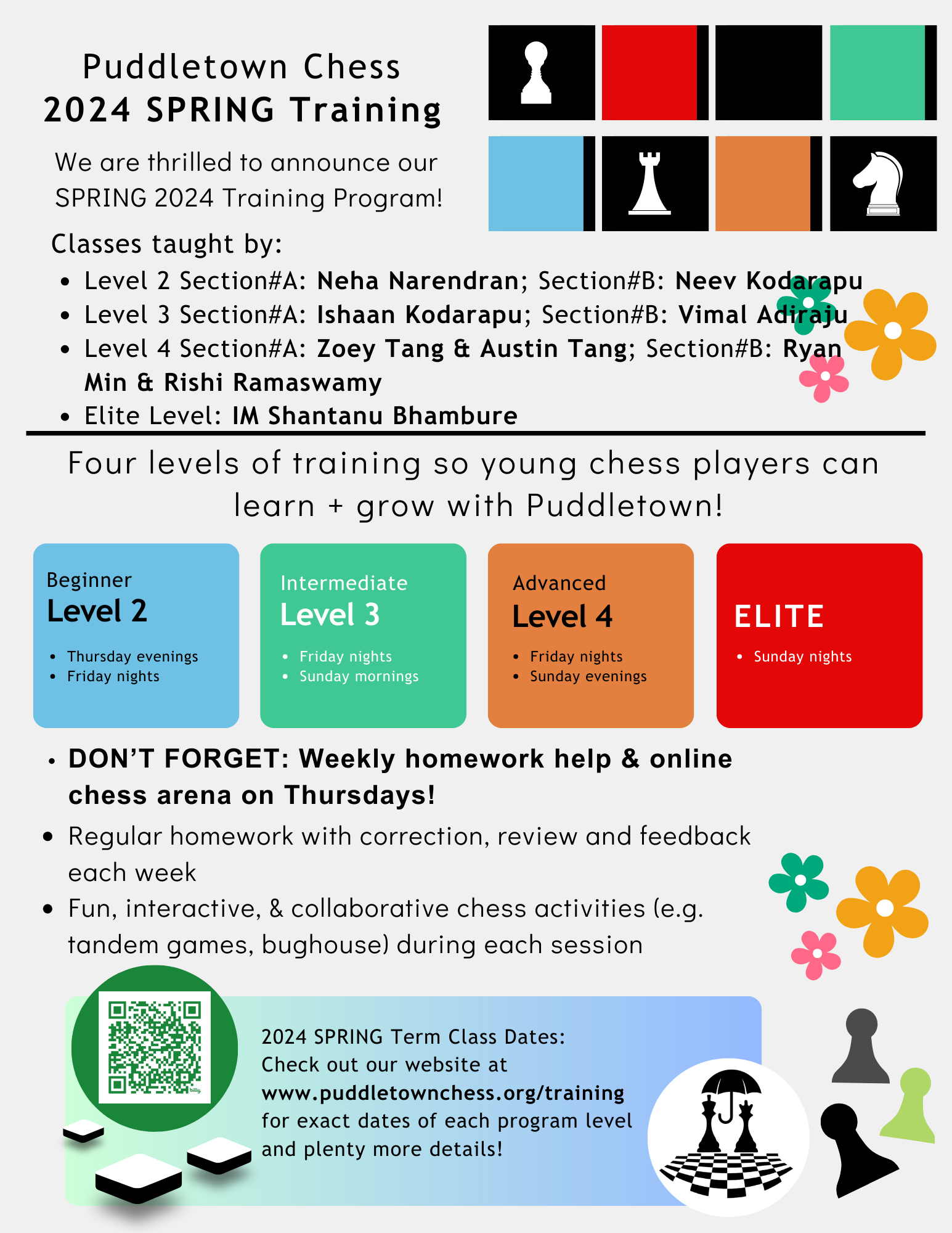 Puddletown Chess - 2024 SPRING Training | What’s happening in Westchester