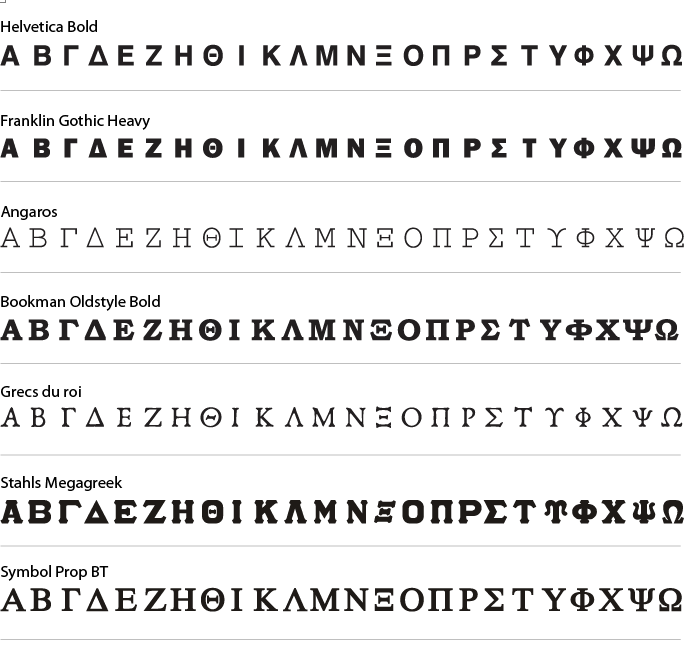 Greek Tattoo Fonts