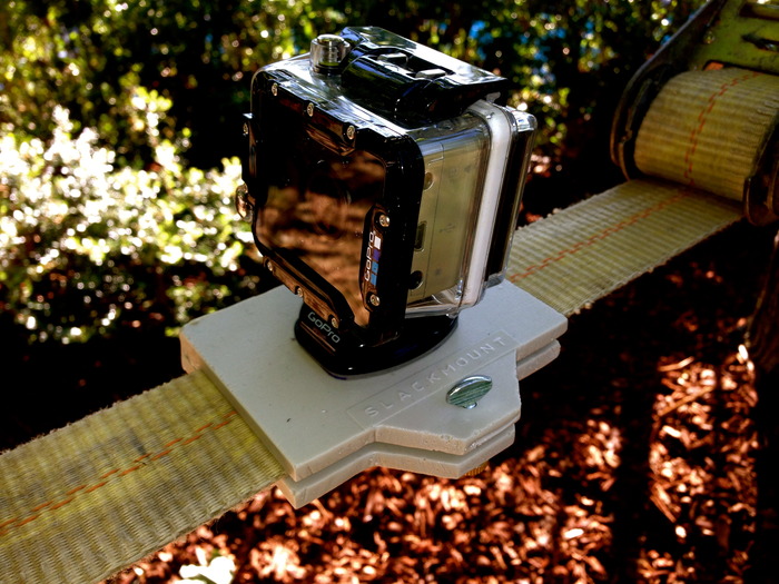 Kickstarter GoPro Slackline Mount: "SlackMount" [the line has lots of ...