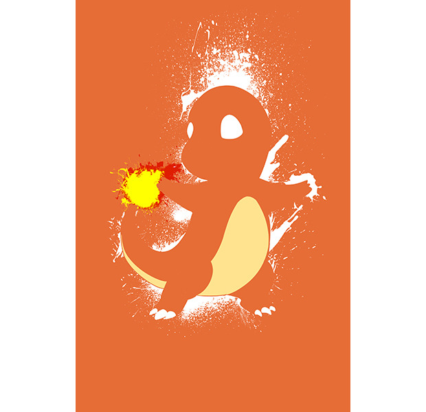 Paint Splattered Starter Pokemon - Screen Printed Posters by Martin ...